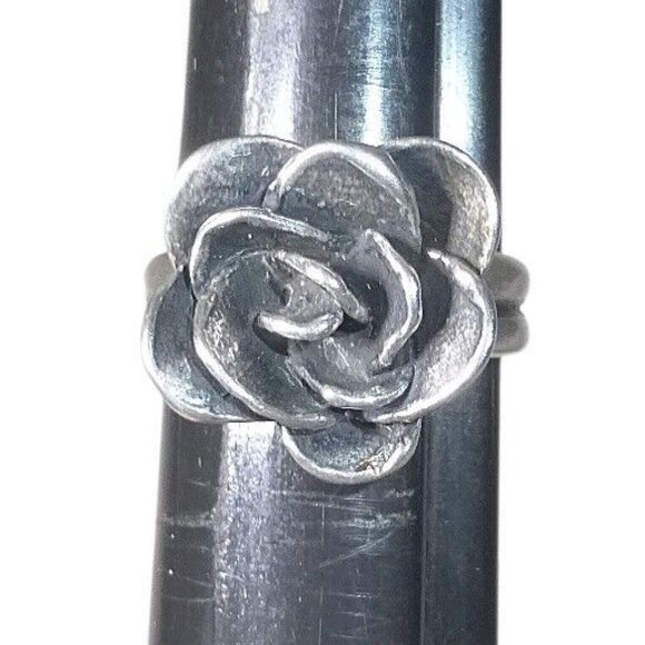 Silpada | Jewelry | Silpada R227 Sterling Silver Rose Flower Ring 6 Rosette 925 | Poshmark